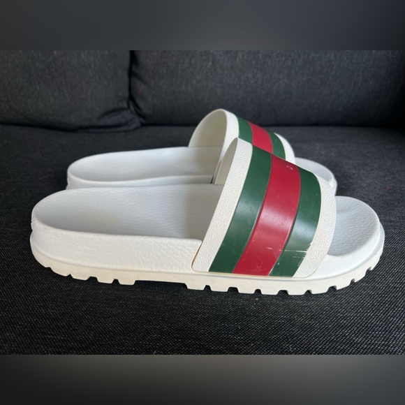 Gucci | Shoes | Mens Gucci Web Slides Size | Poshmark